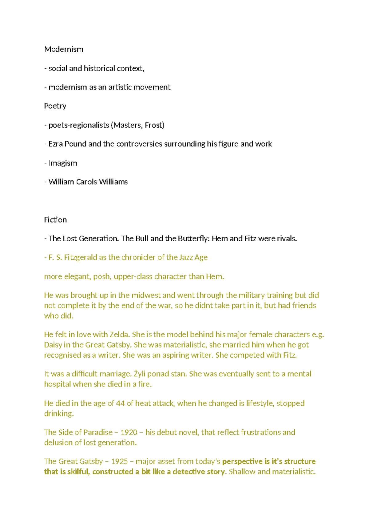 Modernism and the Lost Generation: Contexts and Key Figures (Masters ...