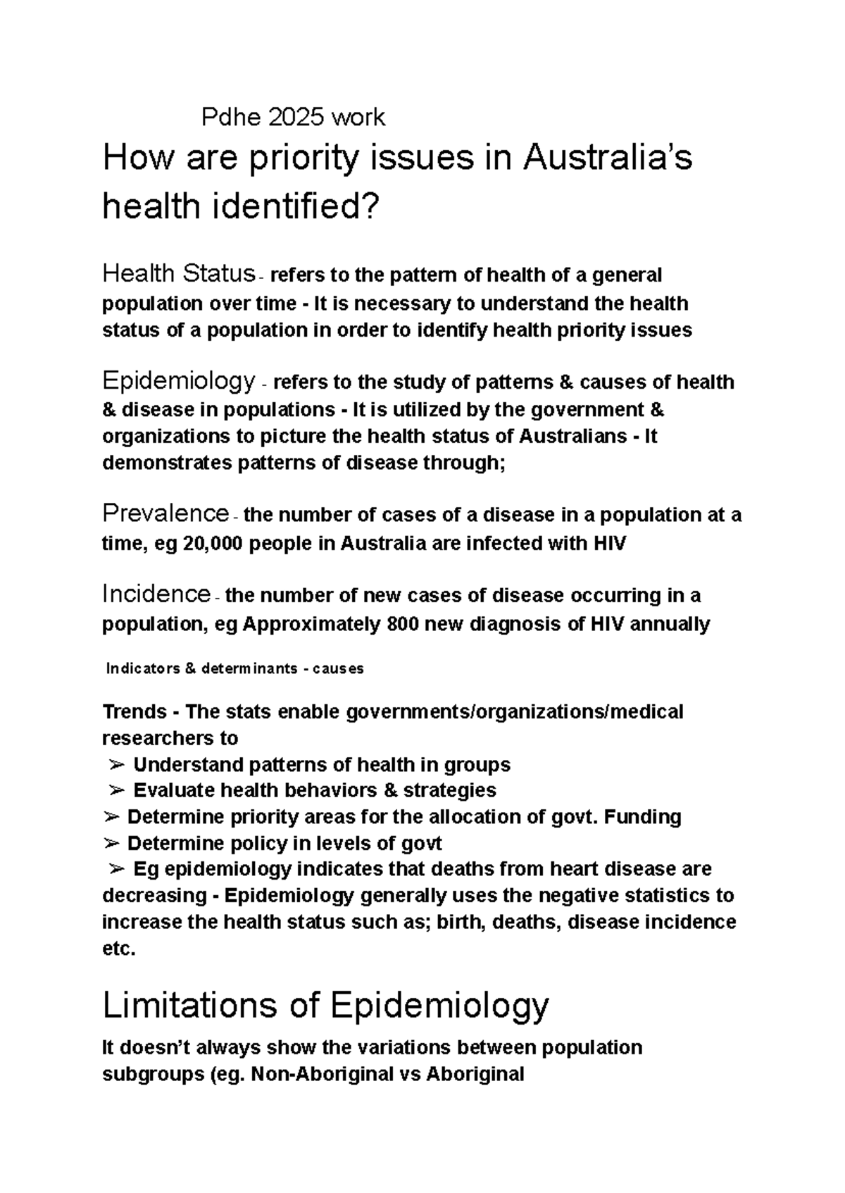 How are priority issues in Australia’s health identified - Pdhe 2025 ...