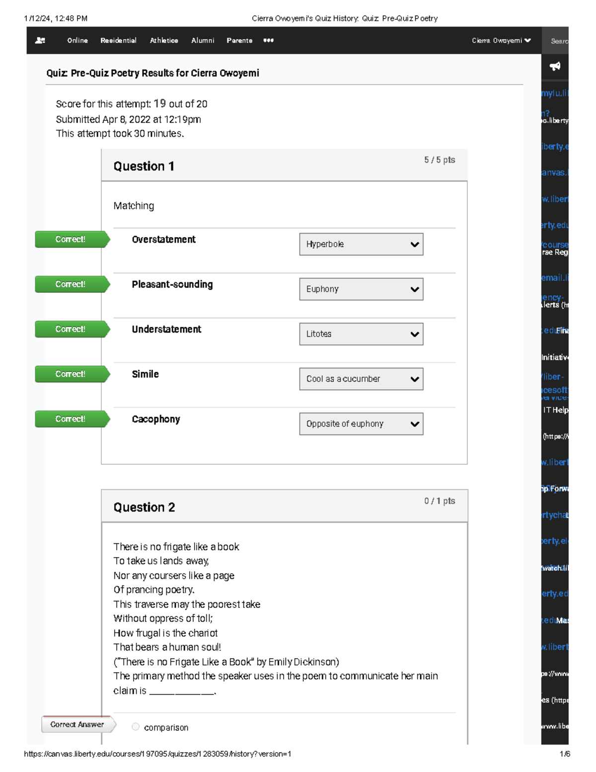 Pre-Quiz Poetry Results for CENG 101 - April 2022 - Studocu