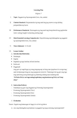 FIL 2 Heograpiya NG Bawat Rehiyon - Mga Rehiyon sa Pilipinas Rehiyon I: Ilocos Rehiyon II ...