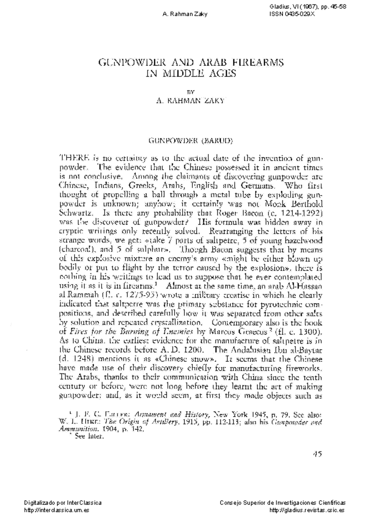 Gunpowder and Arab Firearms in the Middle Ages: A Study by A. Rahman ...
