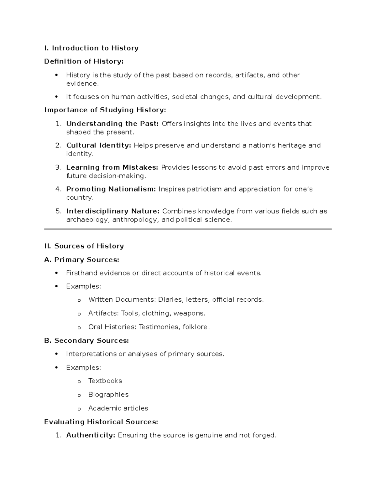 Reviewer for Readings in Philippine History (RIPH) - Chapter 1 - I ...