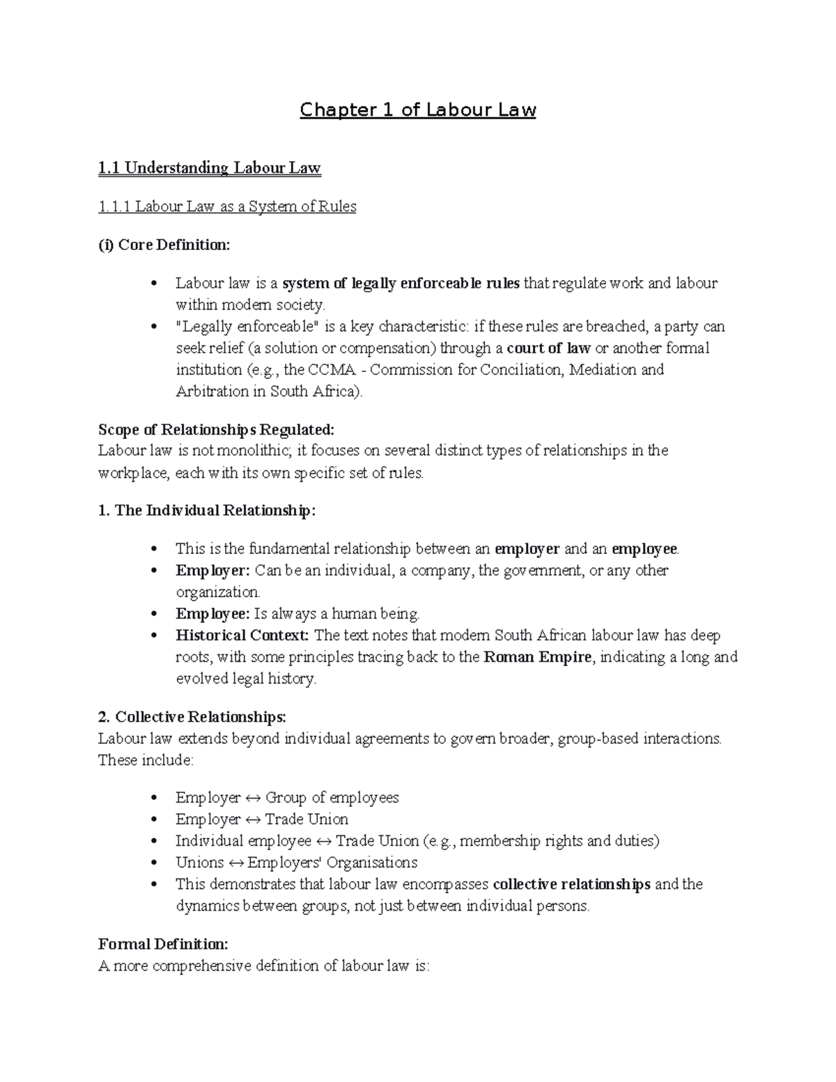 Labour Law 1.1: Understanding the System of Rules and Relationships ...