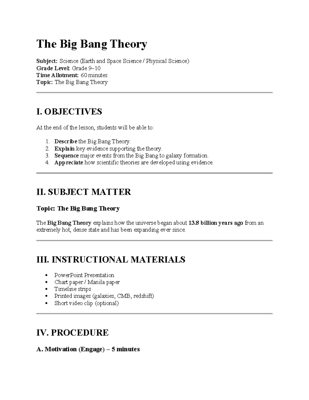 The Big Bang Theory: Understanding the Universe's Origins (ESS 101 ...