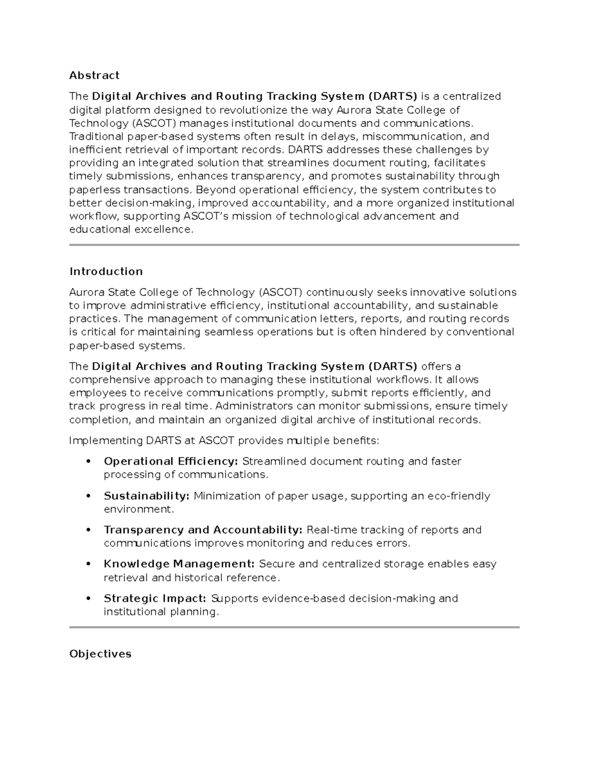 DARTS: Revolutionizing Document Management at ASCOT - Studocu