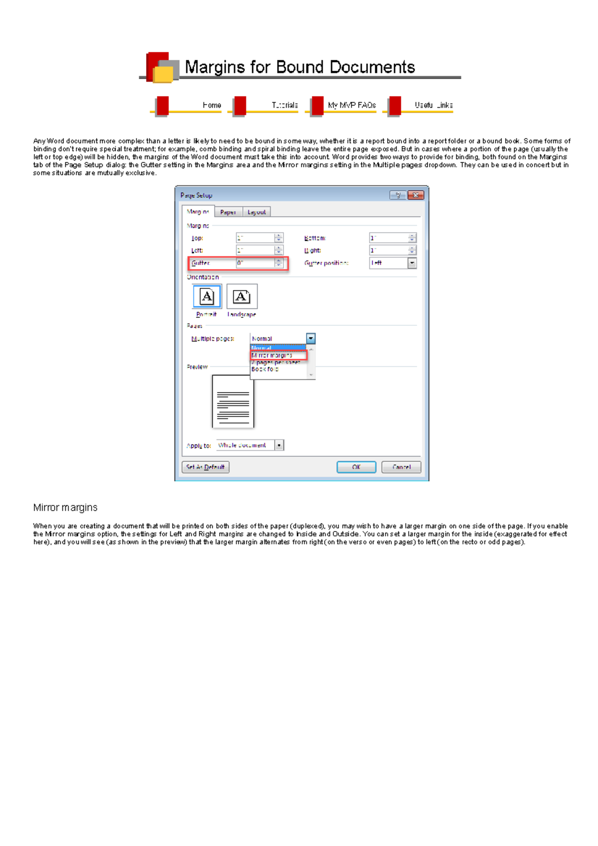 Margins for Bound Documents: Setup & Adjustments Guide - Studocu