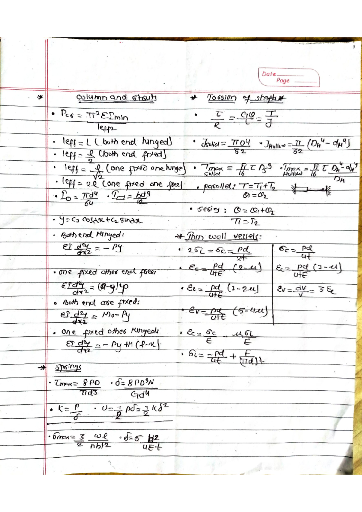 Strength of Materials - Course Code: ENG 101 Final Exam Notes - Studocu
