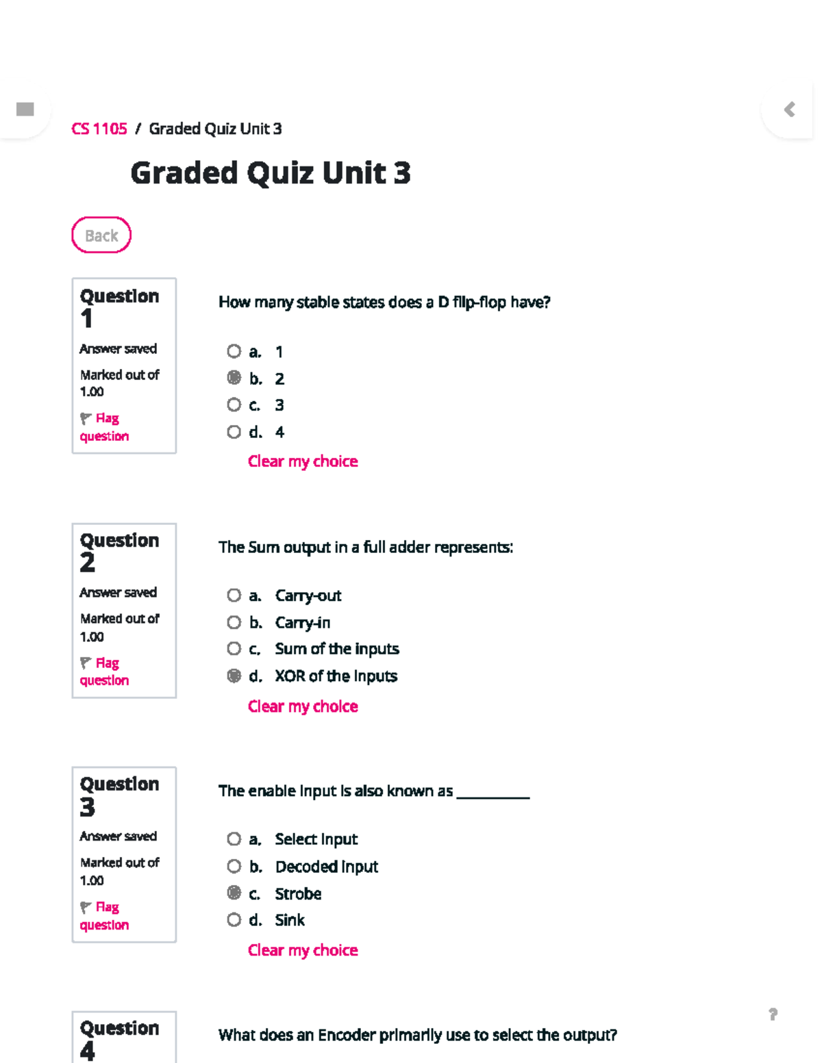 Graded 3 Amazing Digital Electronics - CS 1105 Graded Quiz Unit 3 ...