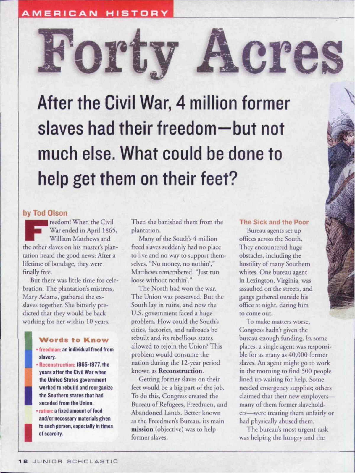 Junior Scholastic: 40 Acres and Maybe a Mule - Reconstruction Era ...