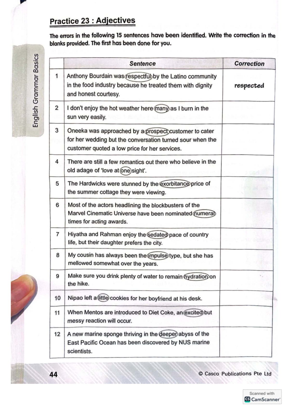 Practice 23: Adjectives and Adverbs Correction Exercises - Studocu