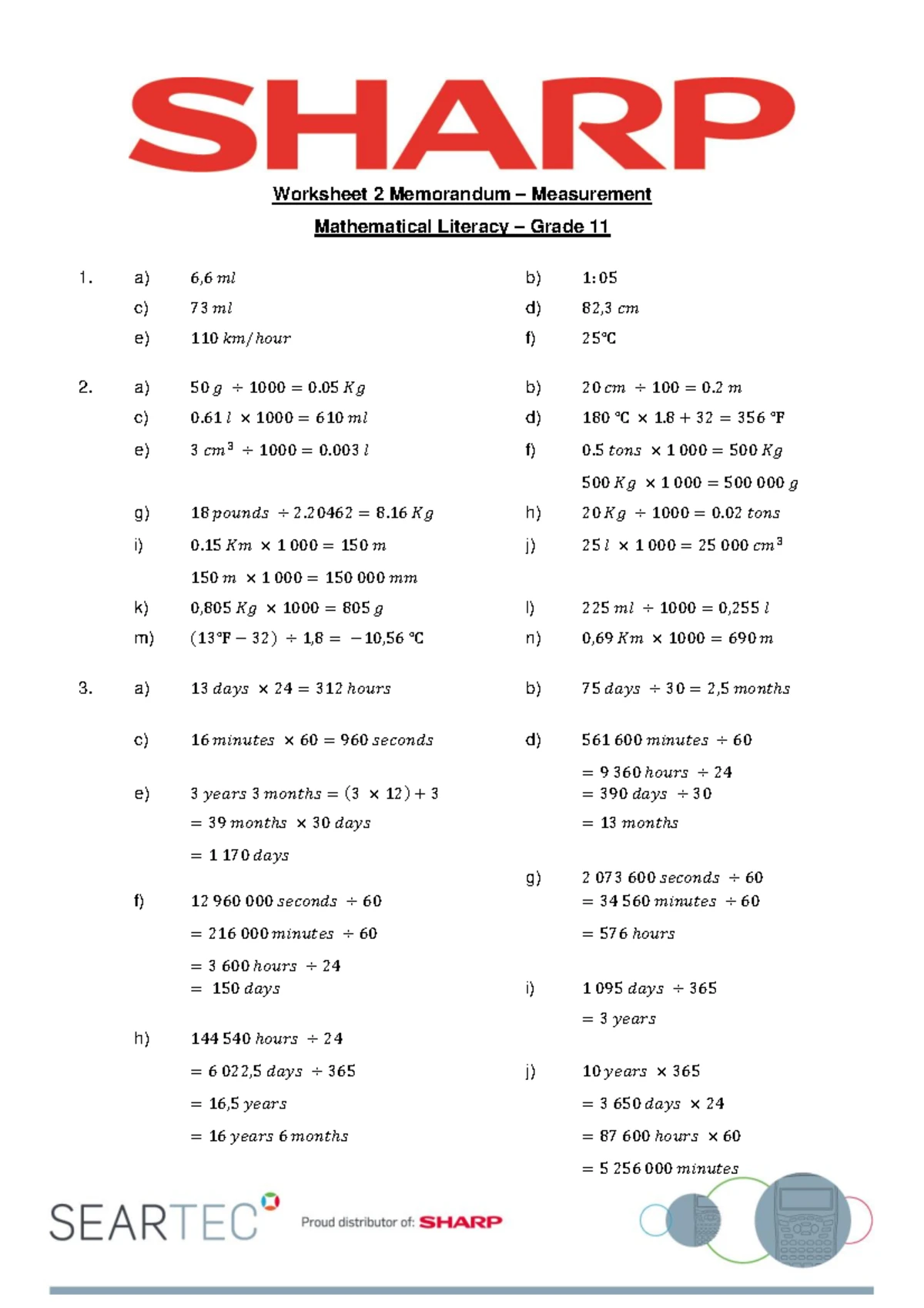 Grade 11 Volume & Surface Area Lesson Notes (VSA101) - Studocu