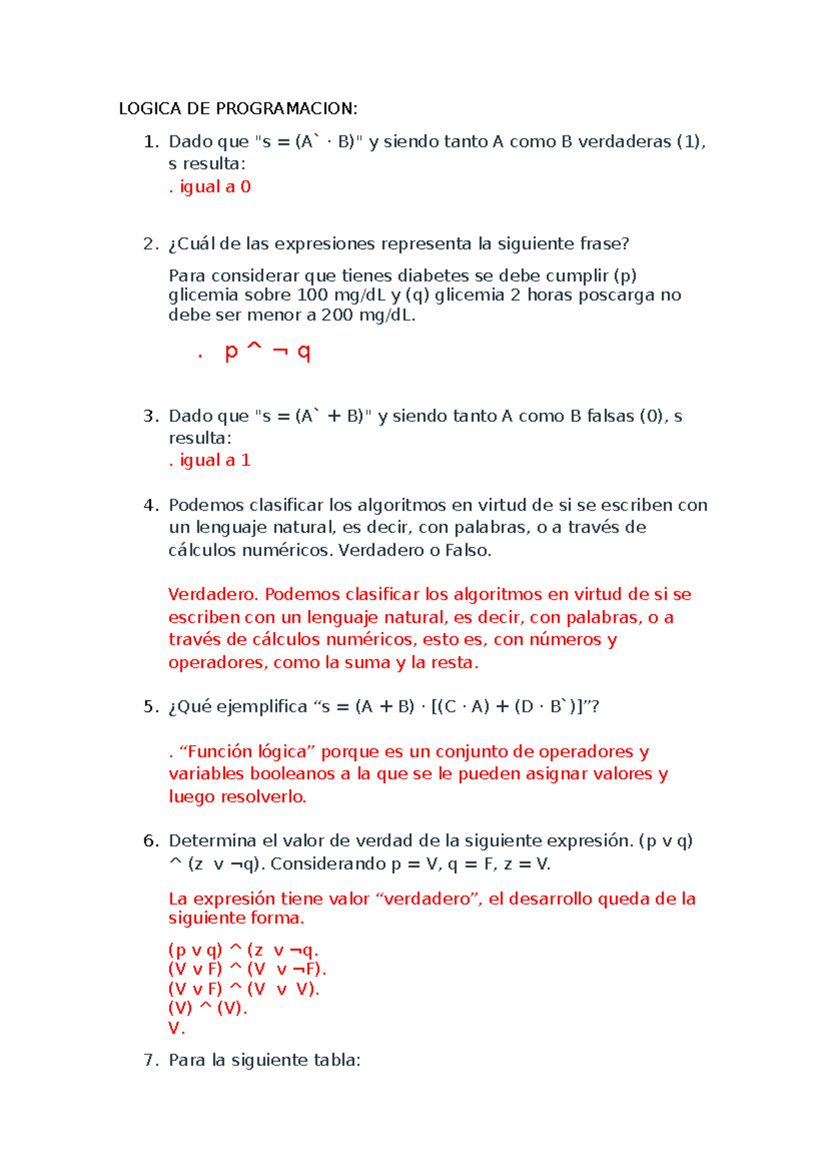 LOGICA DE PROGRAMACION: Ejercicios y Conceptos Clave - Studocu