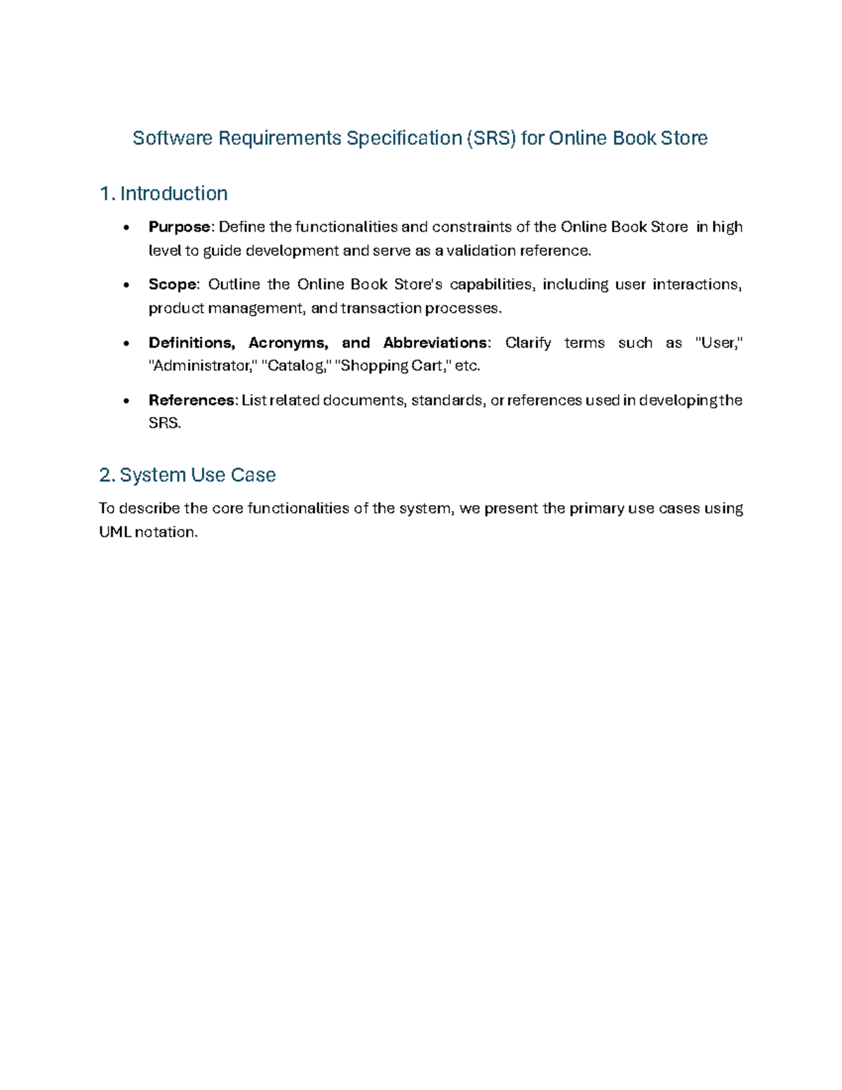SRS for Online Book Store: Functional & Non-Functional Requirements ...