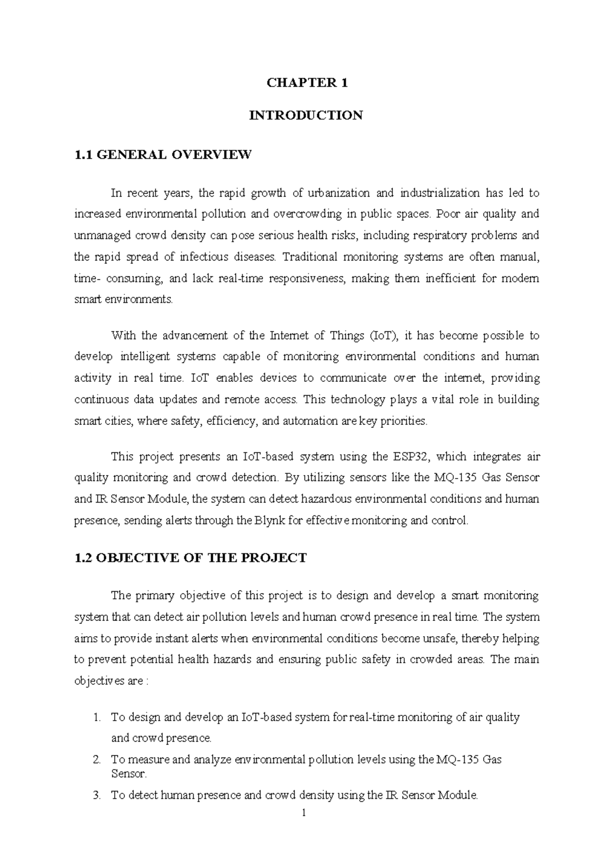 NM 01459 - Smart Air Quality & Crowd Monitoring System Report - Studocu
