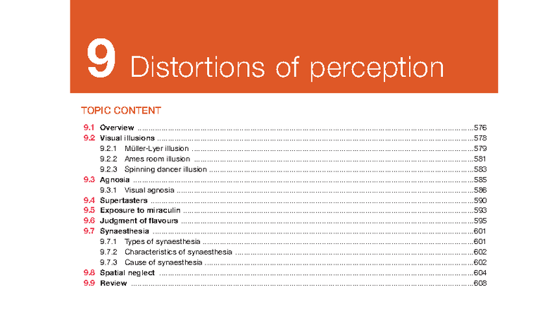 C09 Perception Distortions: Visual Illusions, Agnosia & Synaesthesia ...