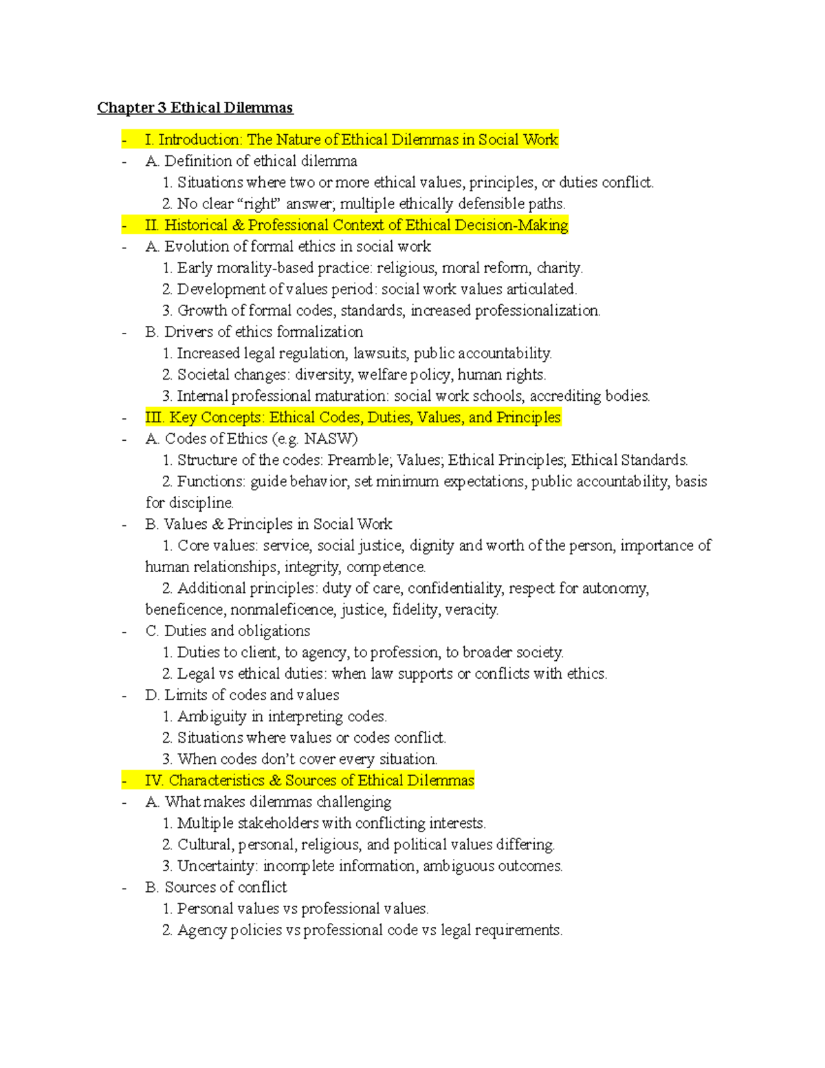 SW 301: Ethical Decision-Making Framework for Social Work Dilemmas ...