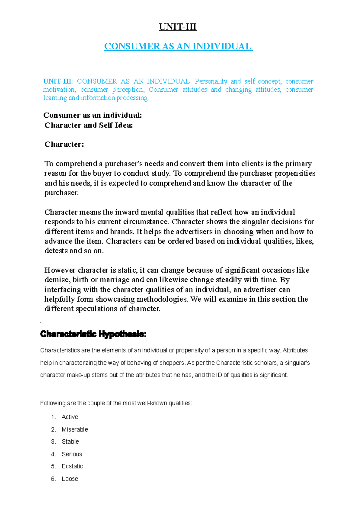 Consumer Behavior Insights: Individual Traits and Motivation Analysis ...