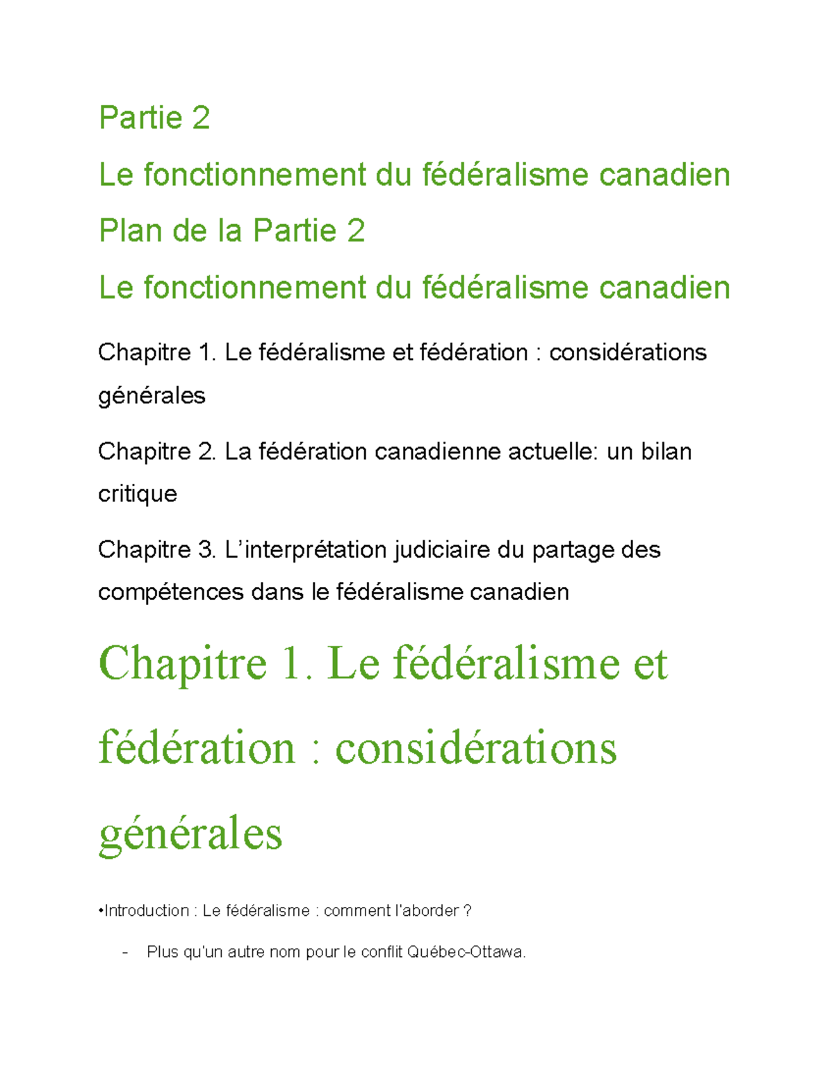 Droit Constitutionnel 2: Analyse du Fédéralisme Canadien - Partie 2 ...