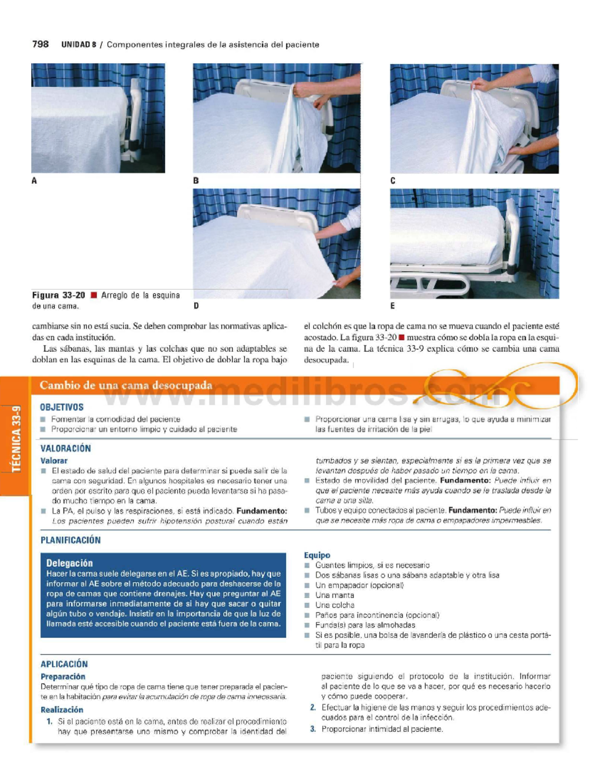 798 Tendido de Cama Desocupada: Procedimientos y Técnicas - Studocu