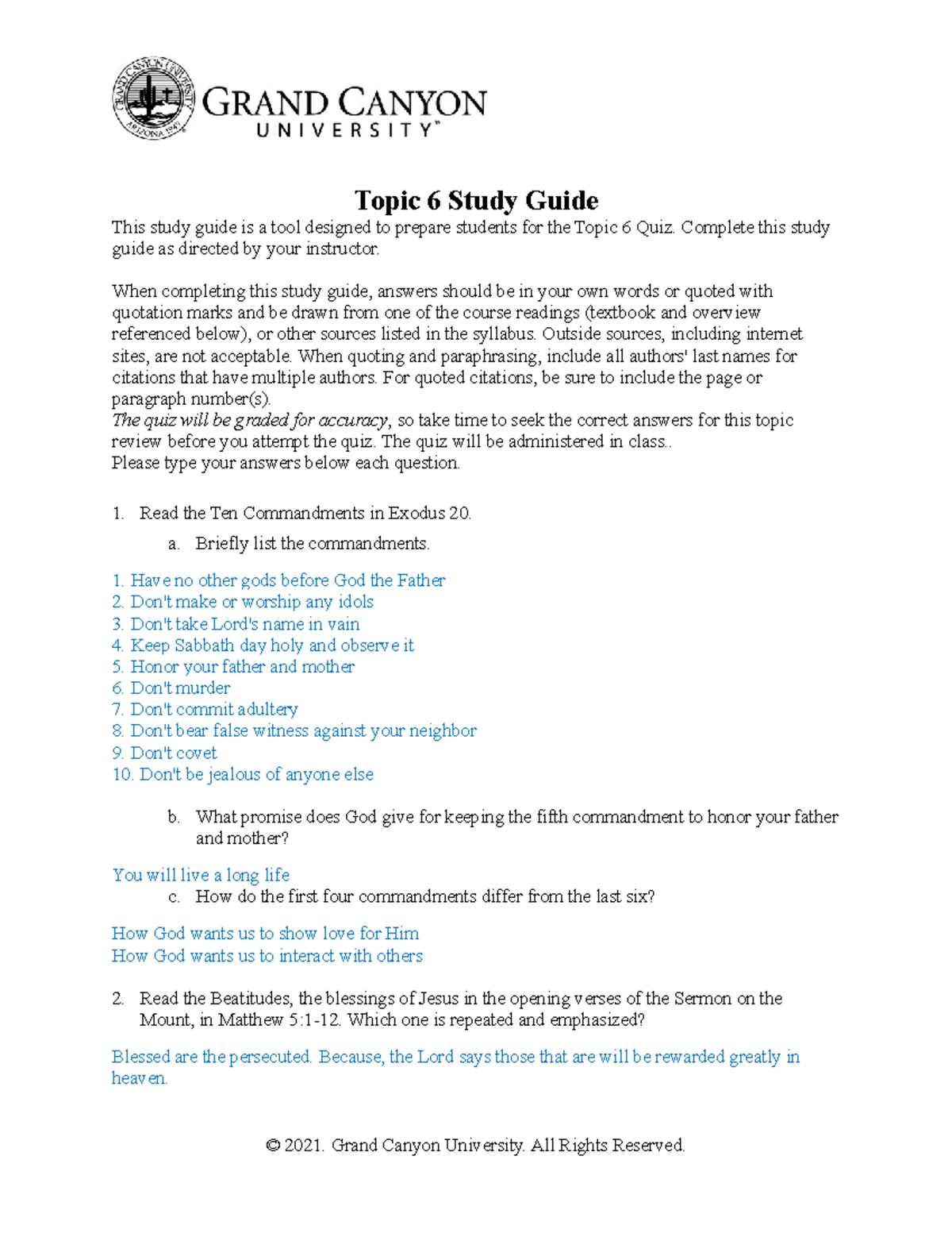 CWV-301-Topic 6 Study Guide -On Ground - Topic 6 Study Guide This study ...
