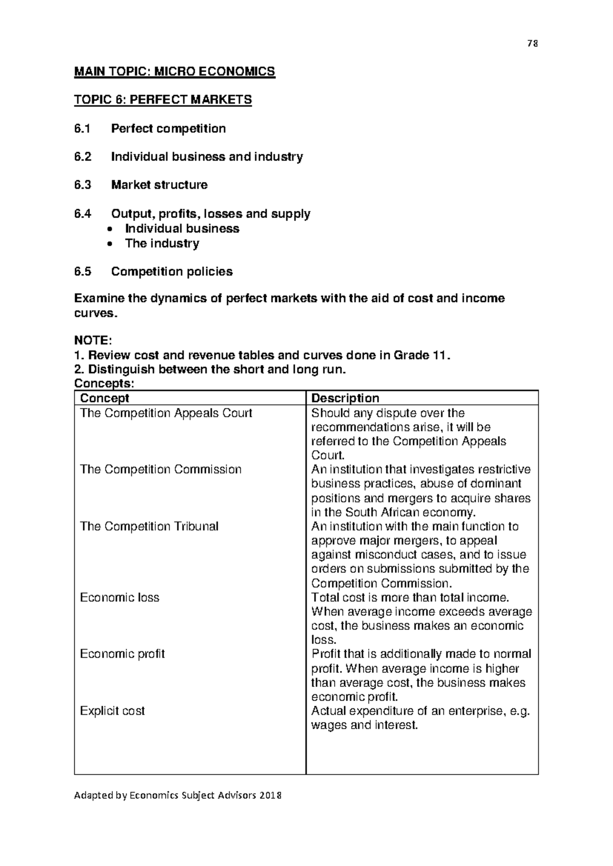 Paper 2: Microeconomics - Perfect Markets Overview and Analysis - Studocu