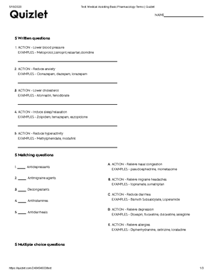 Test CCMA- Communication and Customer Service Quizlet - Name: Score: 5 ...