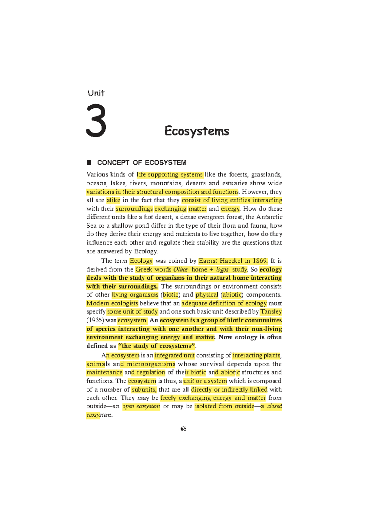 Chapter 2: Ecosystem Concepts and Characteristics (ENV 101) - Studocu