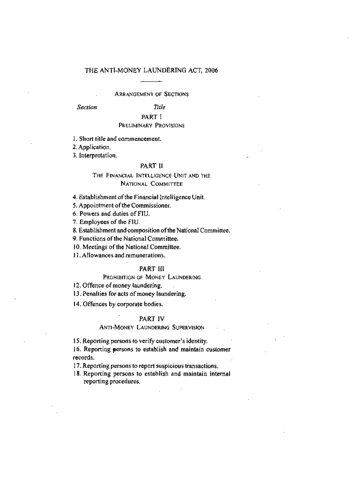 Anti Money Laundering (AML) Act 2006 - Practice Summary Notes - Studocu