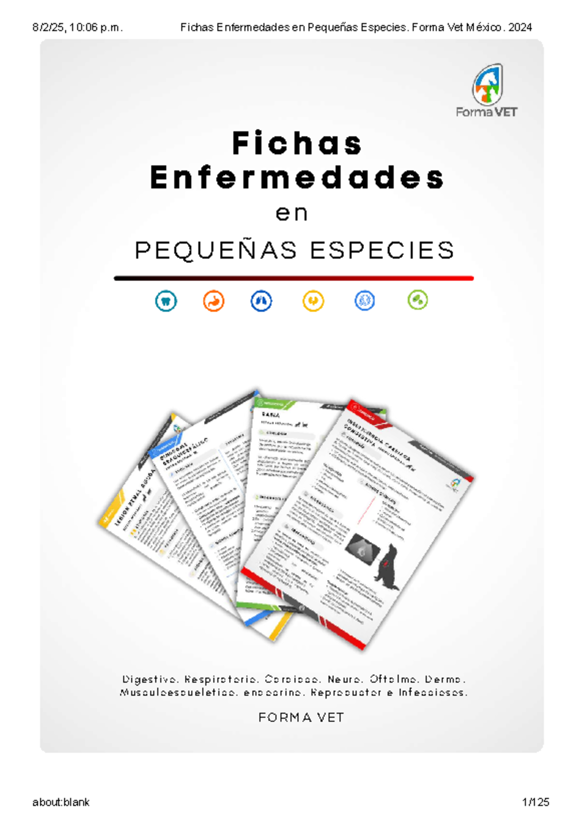 especies de aniamles - F i c h a s E n f e r m e d a d e s e n P E Q U E Ñ A S E S P E C I E S D ...