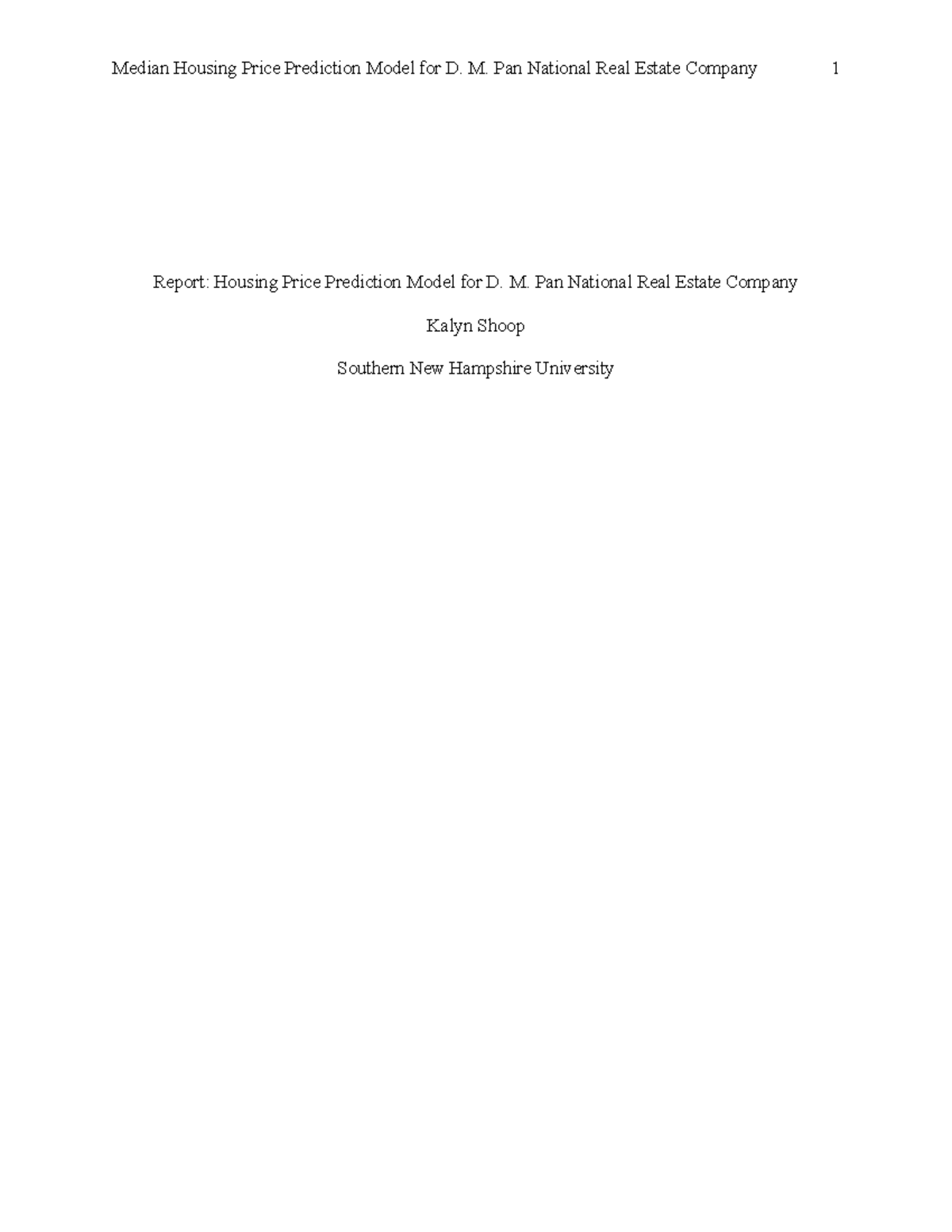 MAT 240 Final Project: Median Housing Price Prediction Model - Studocu