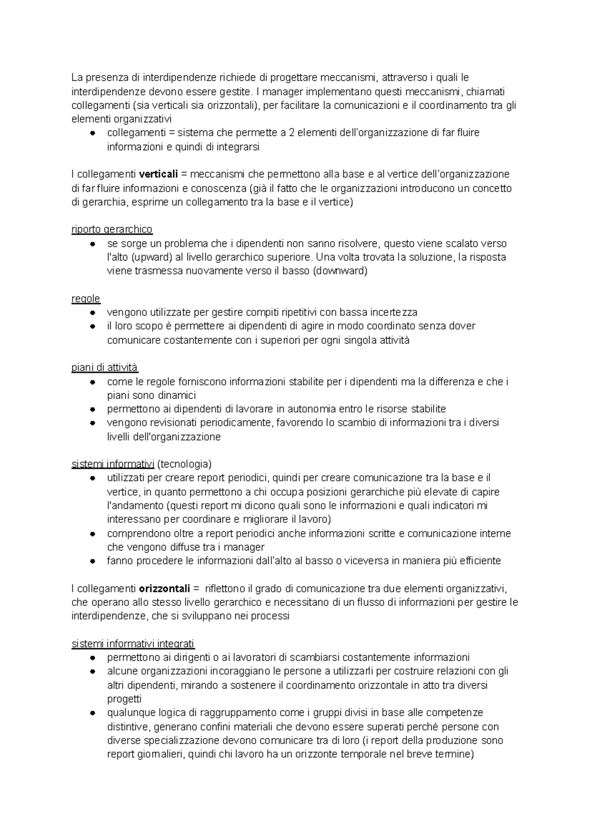 Sistemi e Comportamenti Organizzativi: Gestione delle Interdipendenze ...