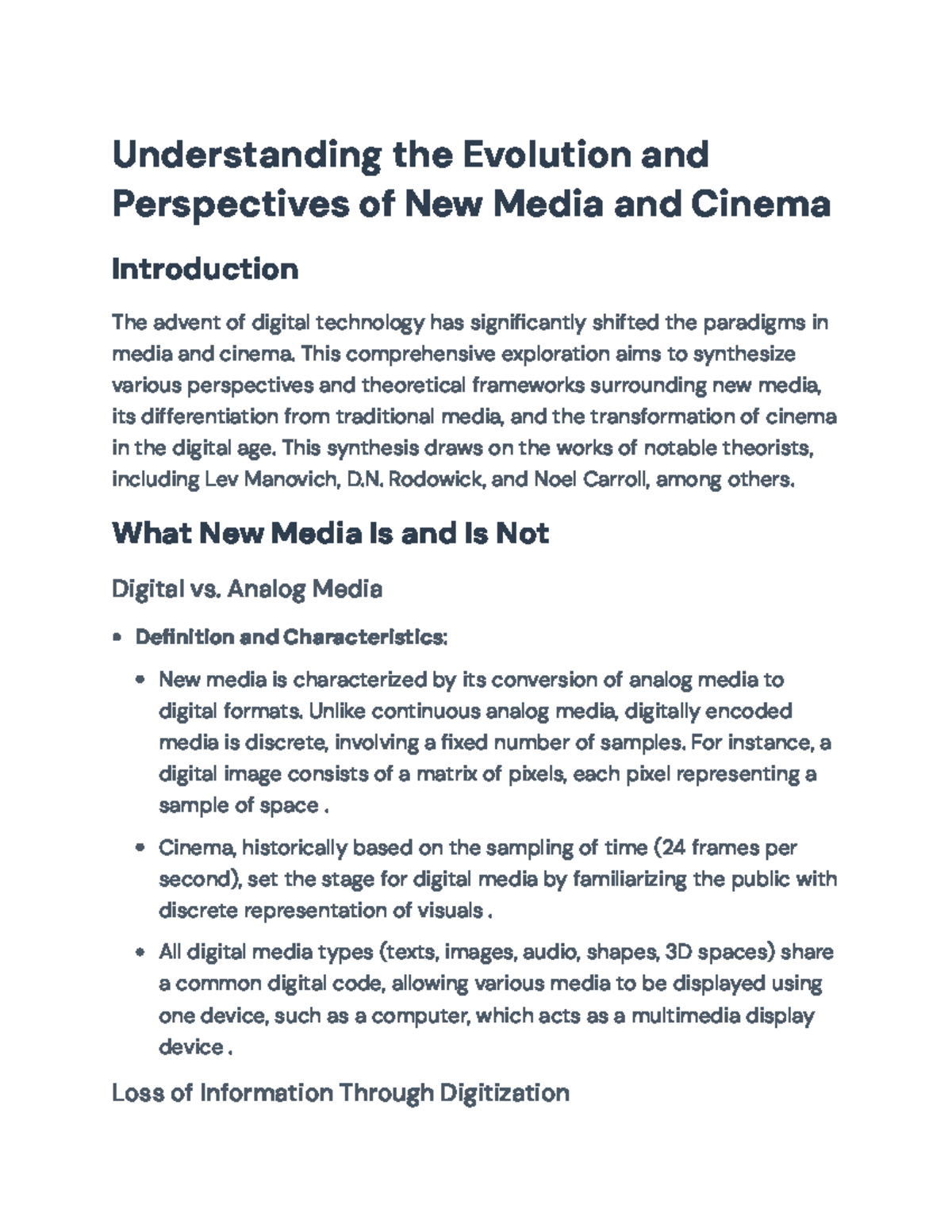 Exploring New Media: Transformations in Cinema and Digital Interaction ...