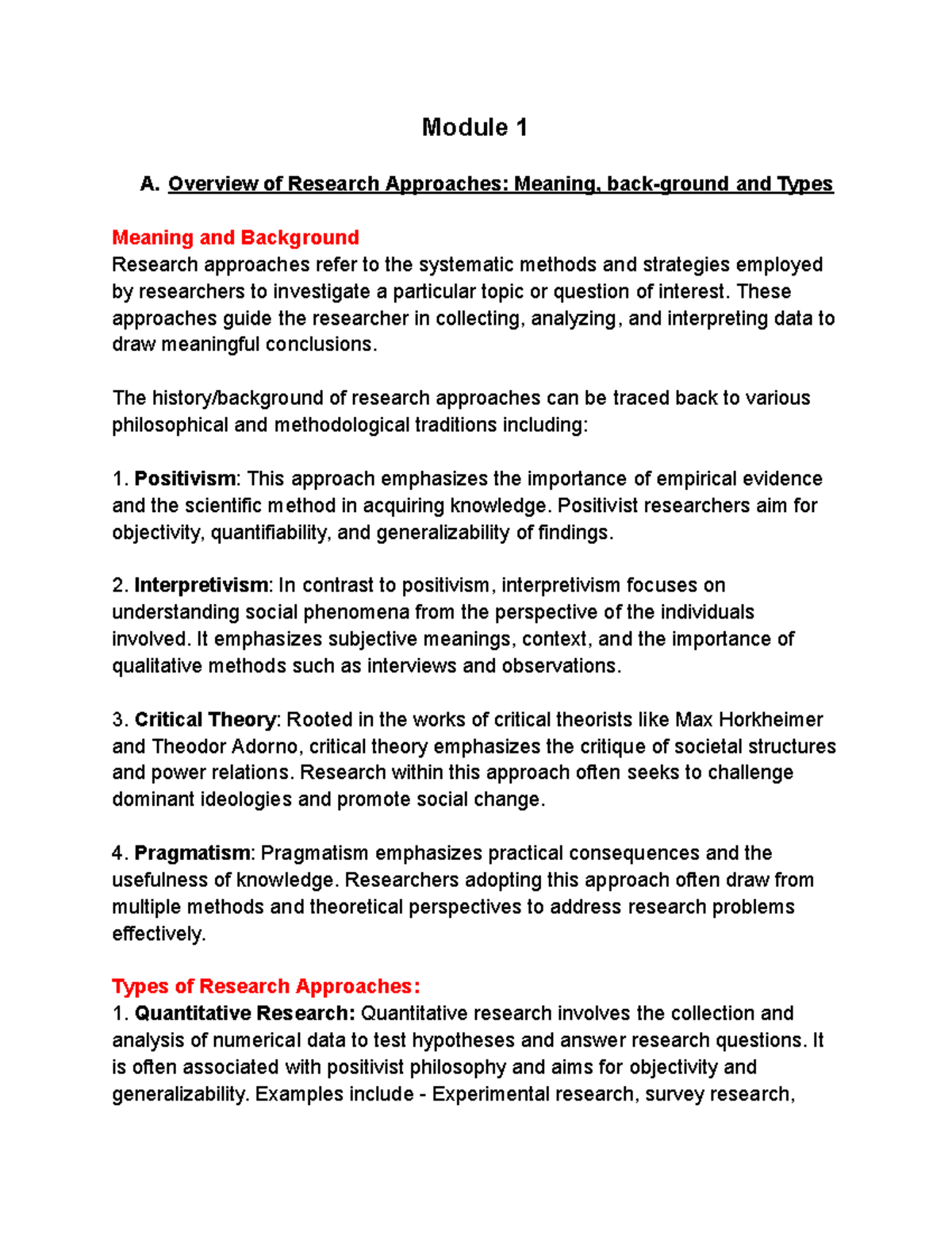 Module 1 - RM - Summary Basic Research Methodology - II - Module 1 A ...