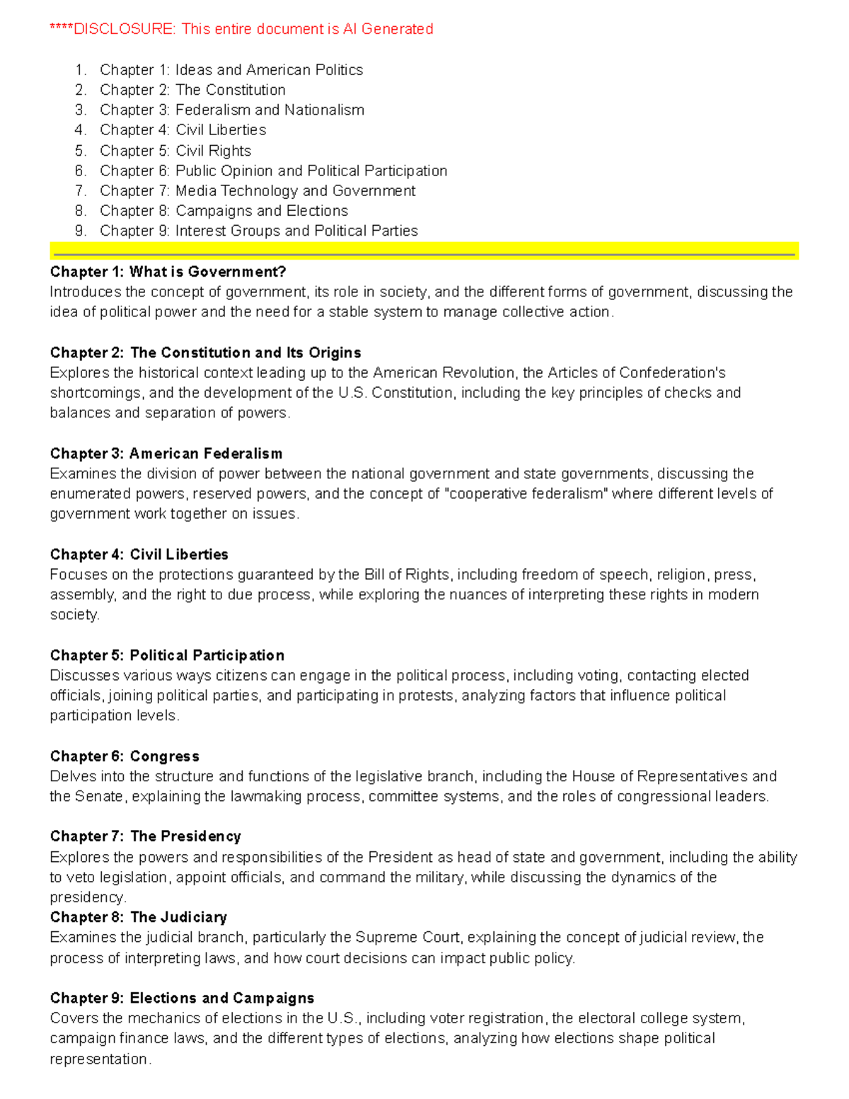 Final Exam Review: Key American Government Concepts (GOVT 101) - Studocu