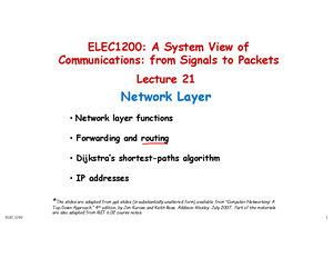 Lecture 12 - ELEC1200: A System View of Communications: from Signals to ...
