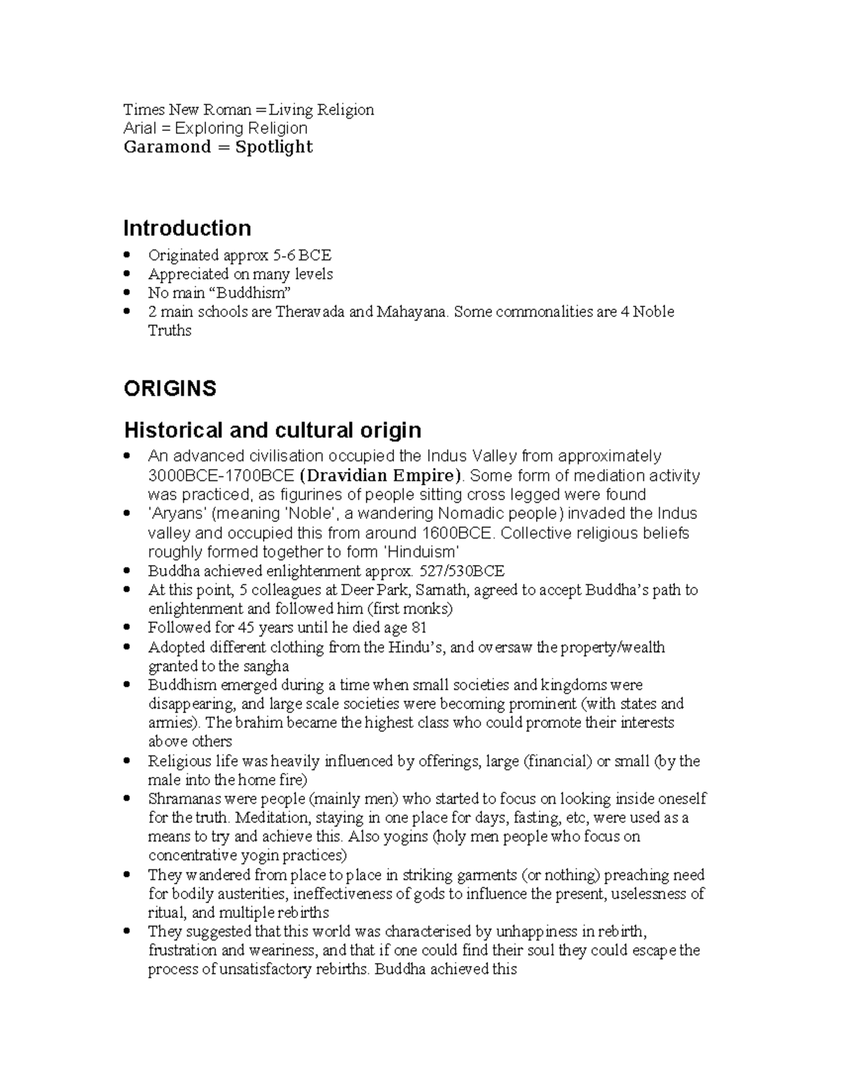 Buddhism Notes: Exploring the Origins and Teachings of Buddhism - Studocu