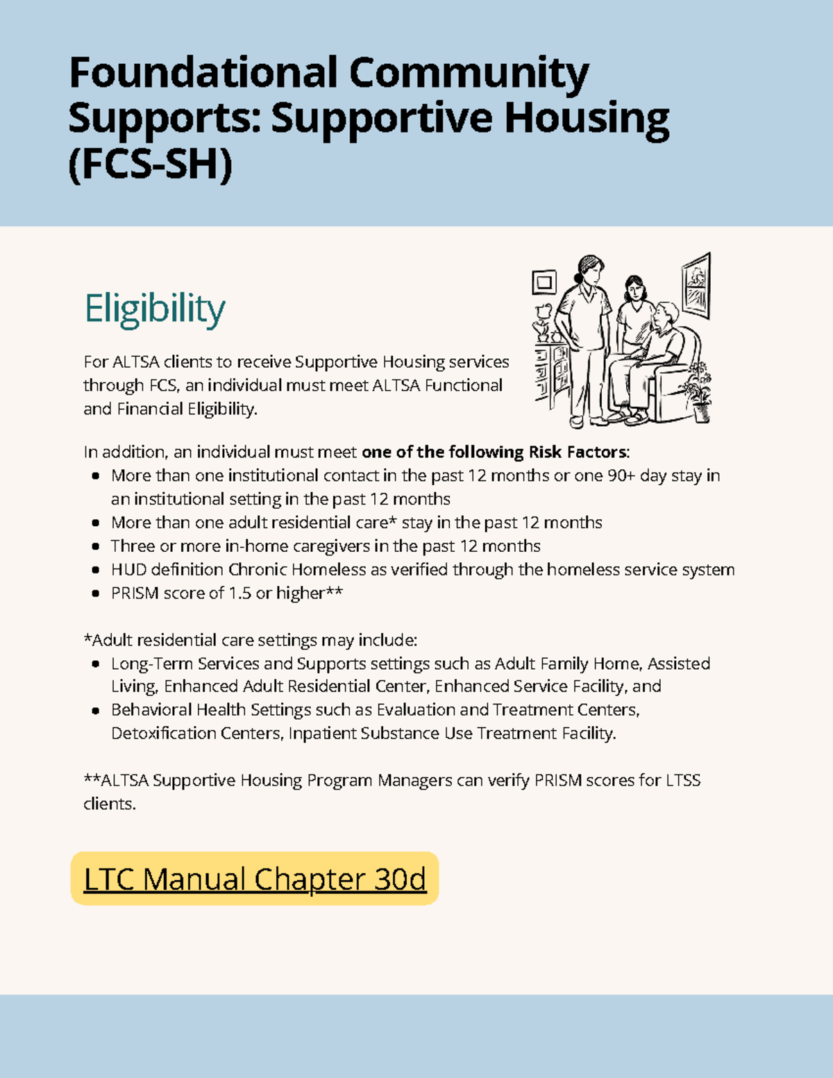 Eligibility Criteria for Supportive Housing (FCS-SH) - Studocu