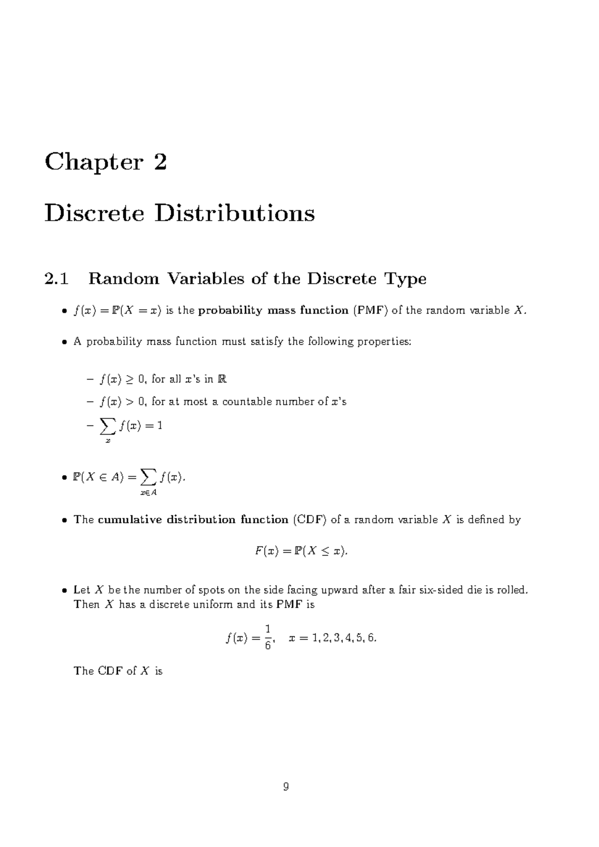 MTH2232 Chapter 2: Discrete Distributions and Random Variables - Studocu