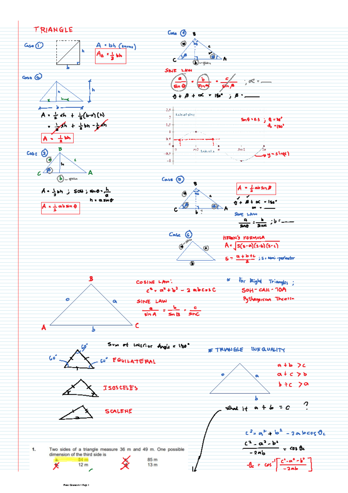 Plane- Geometry-1 - Analytic Geometry - Studocu