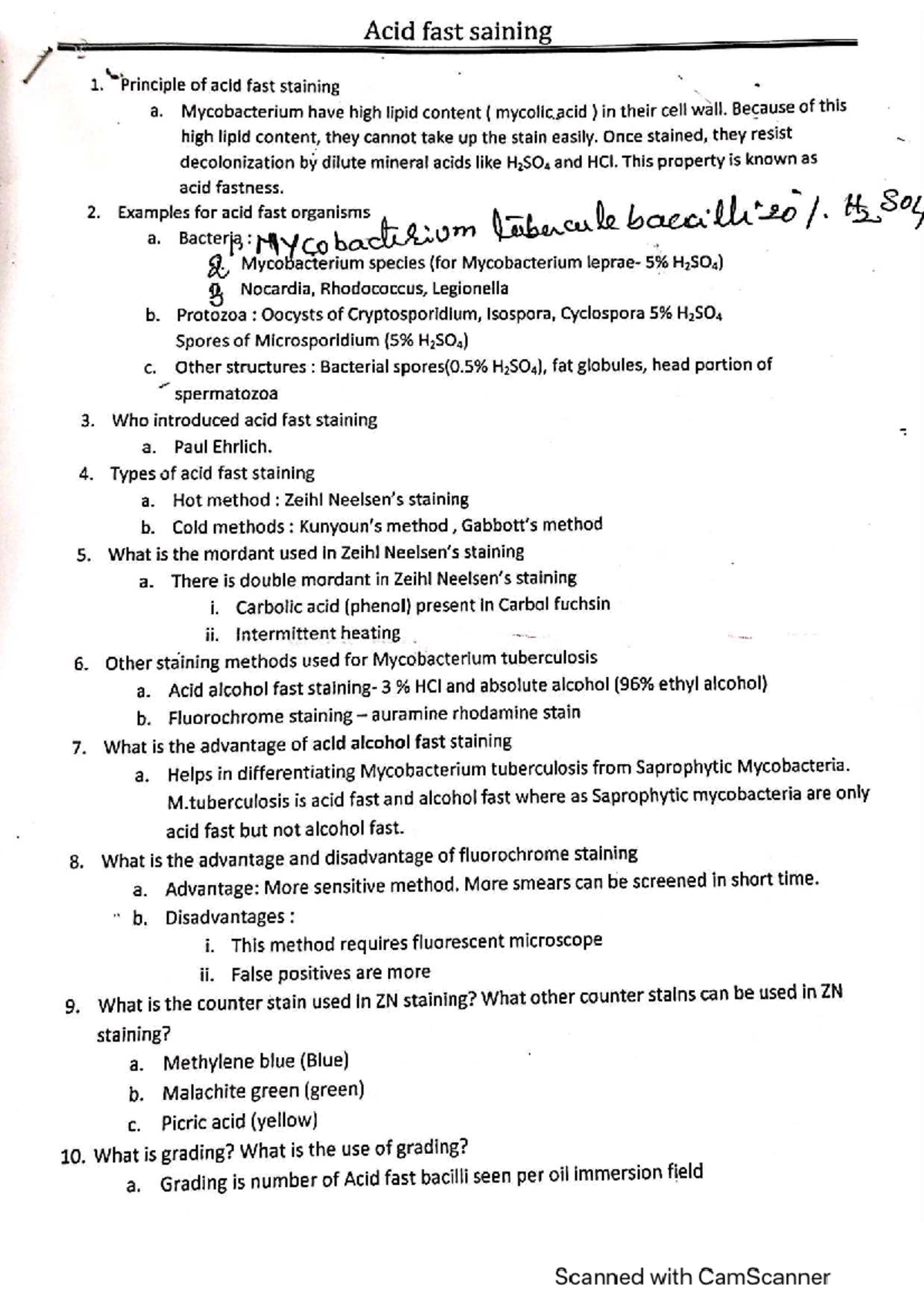 AFB - Pathology: Principles and Techniques of Acid Fast Staining - Studocu
