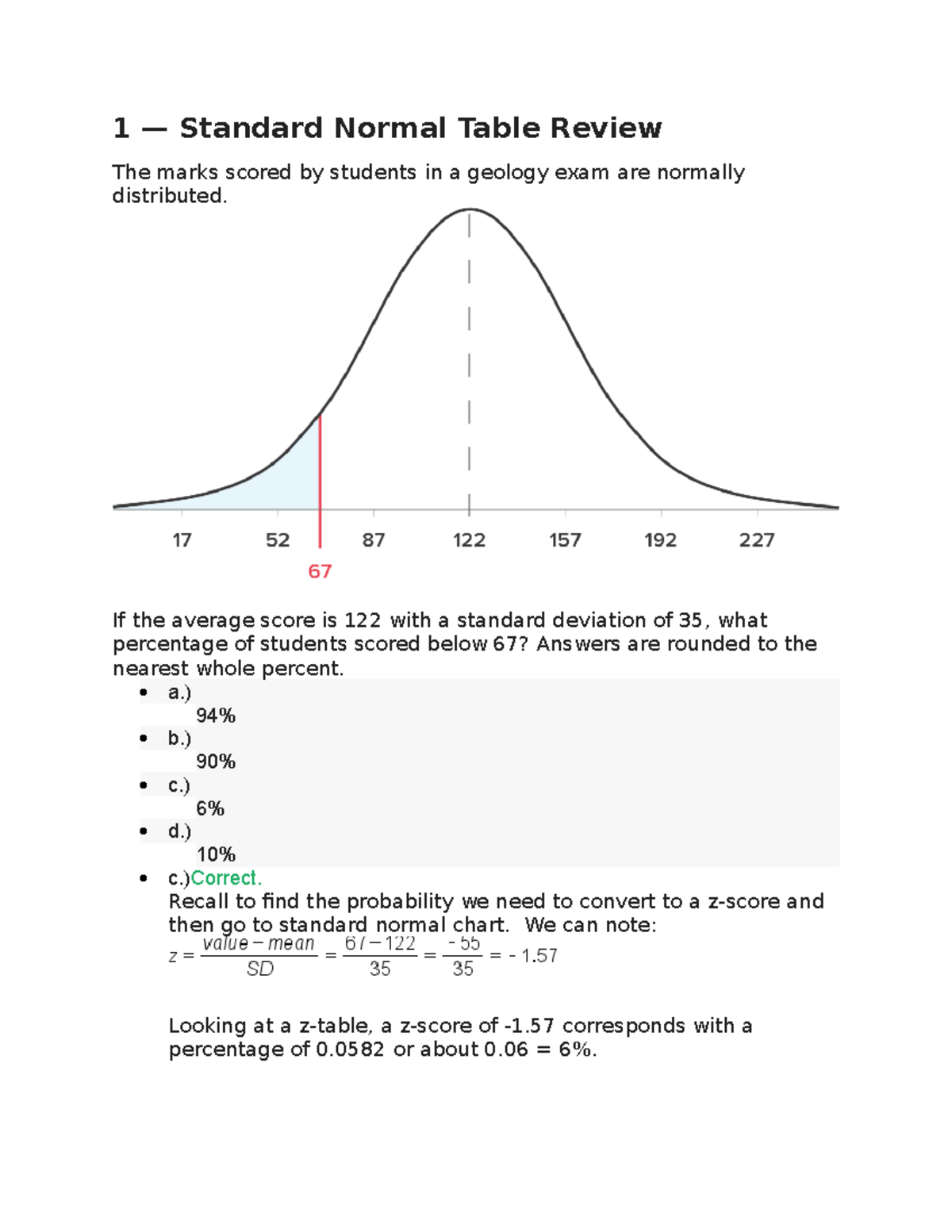 Unit 5: Z-Tests for Population Mean & Proportions Review Notes - Studocu