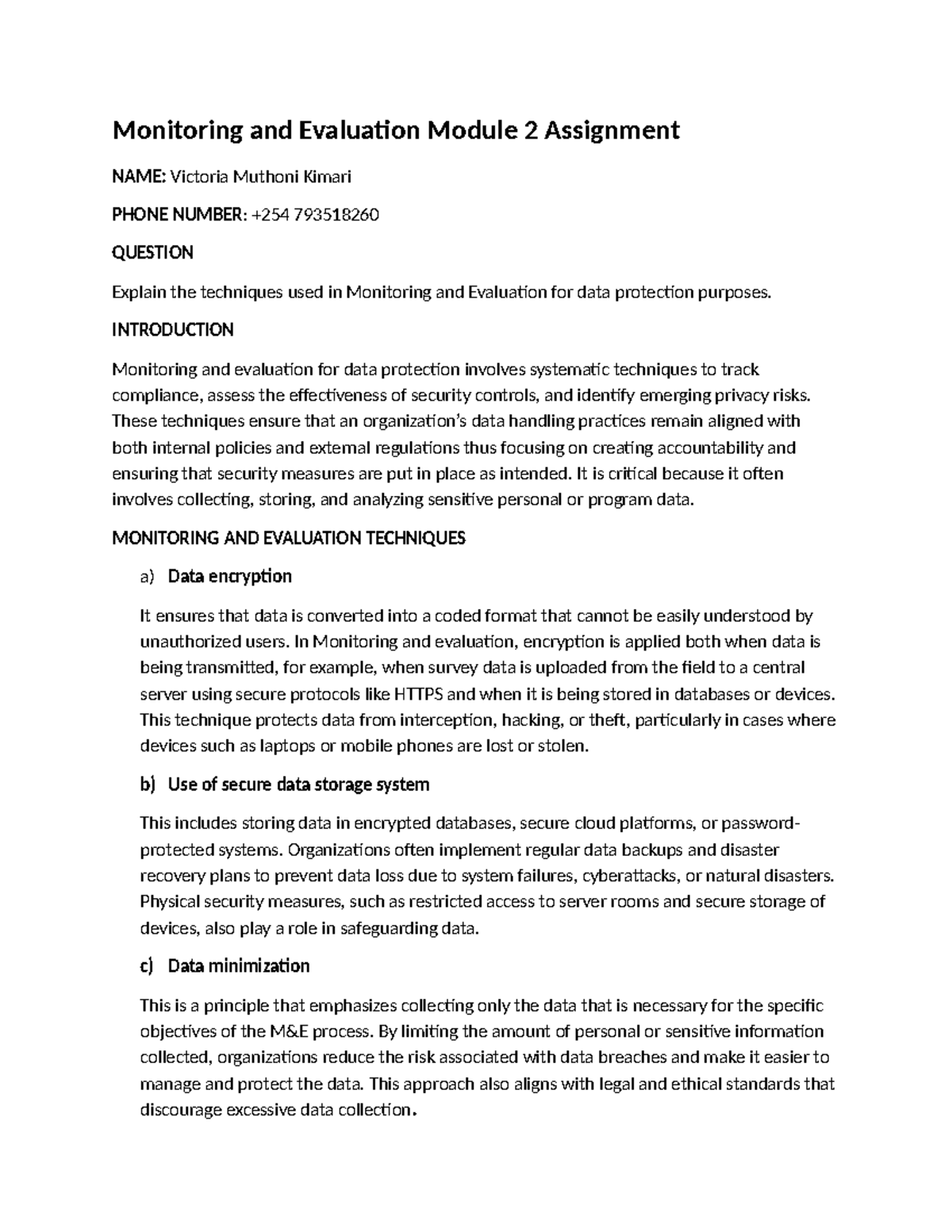 Monitoring & Evaluation Techniques for Data Protection - M&E 2 ...