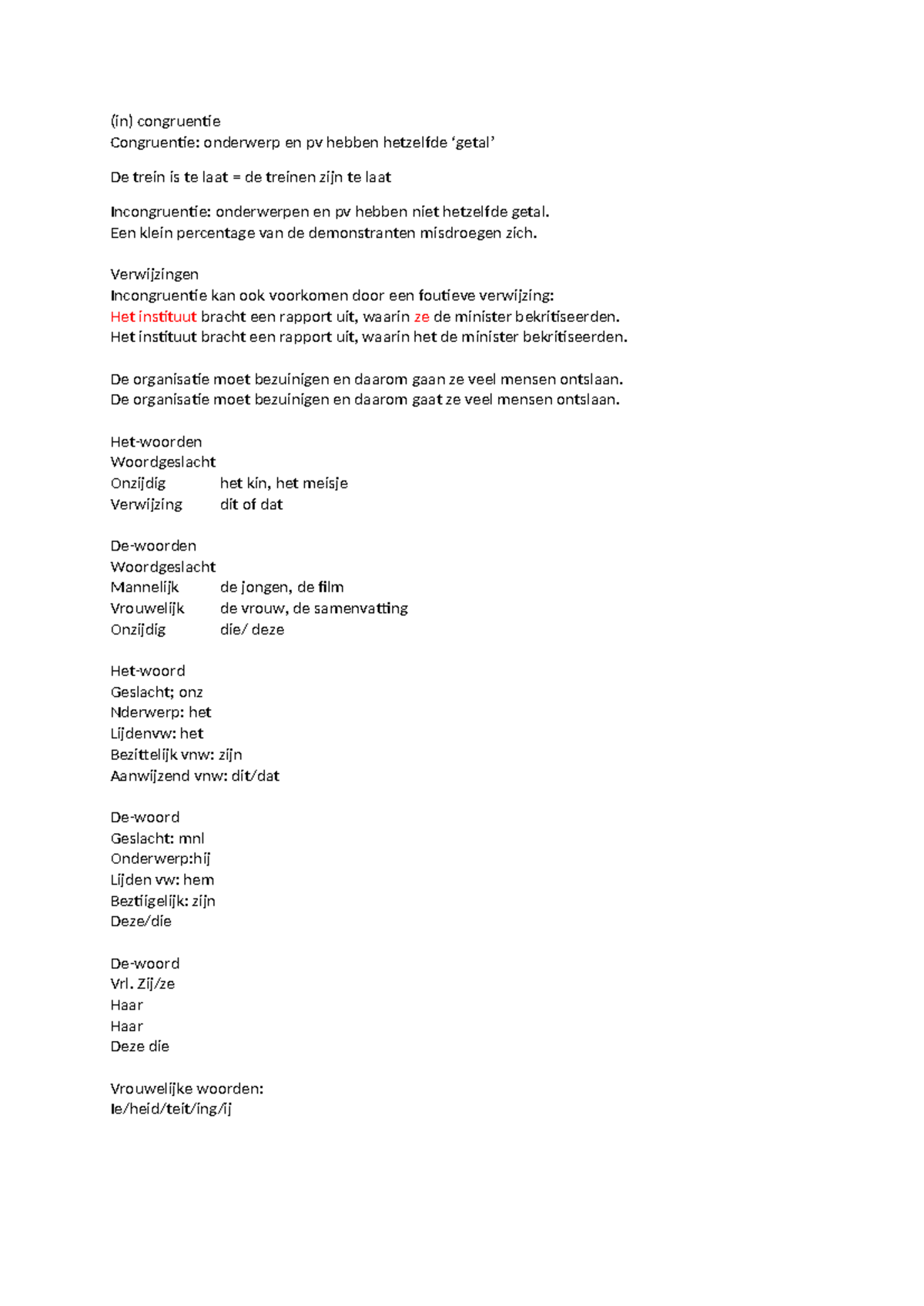 Taal en Sociologie: Incongruentie en Foutieve Verwijzingen - Studeersnel