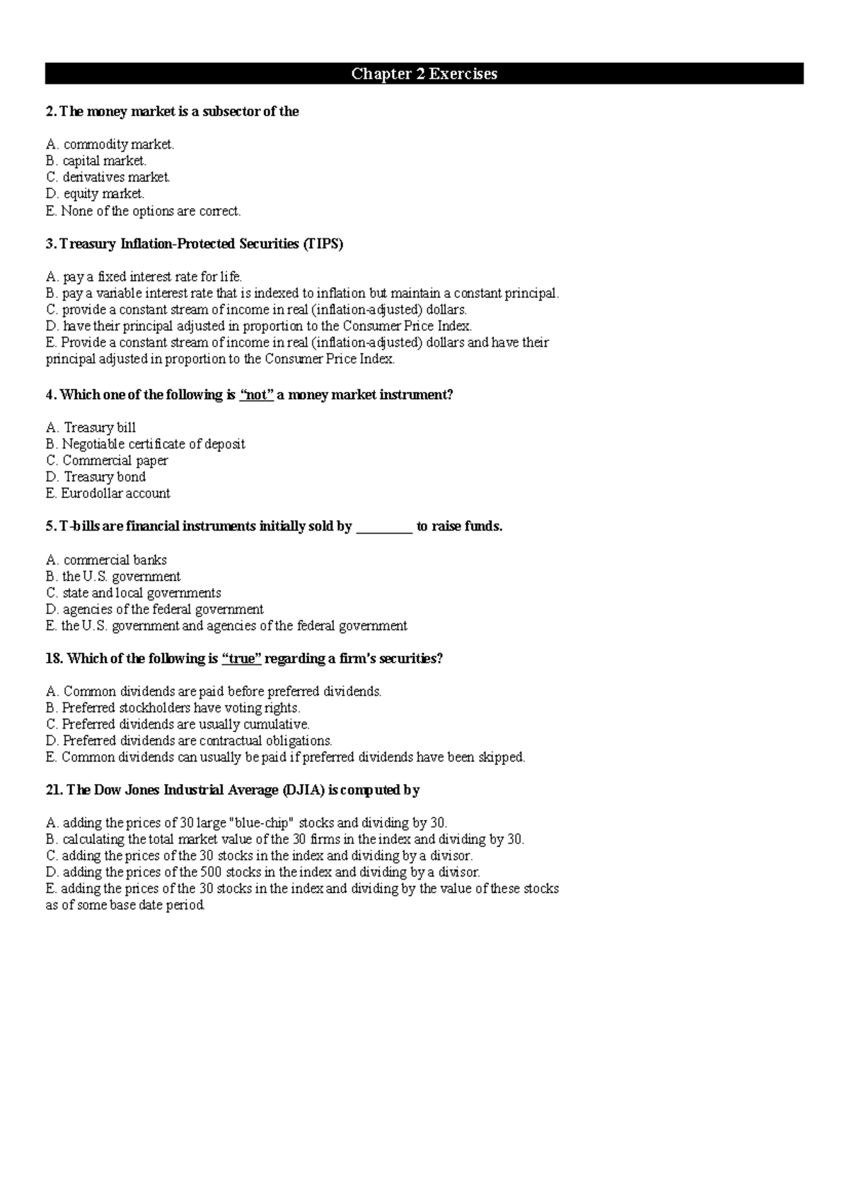Chapter 2 Lecture Notes - Money Market Concepts and Instruments - Studocu