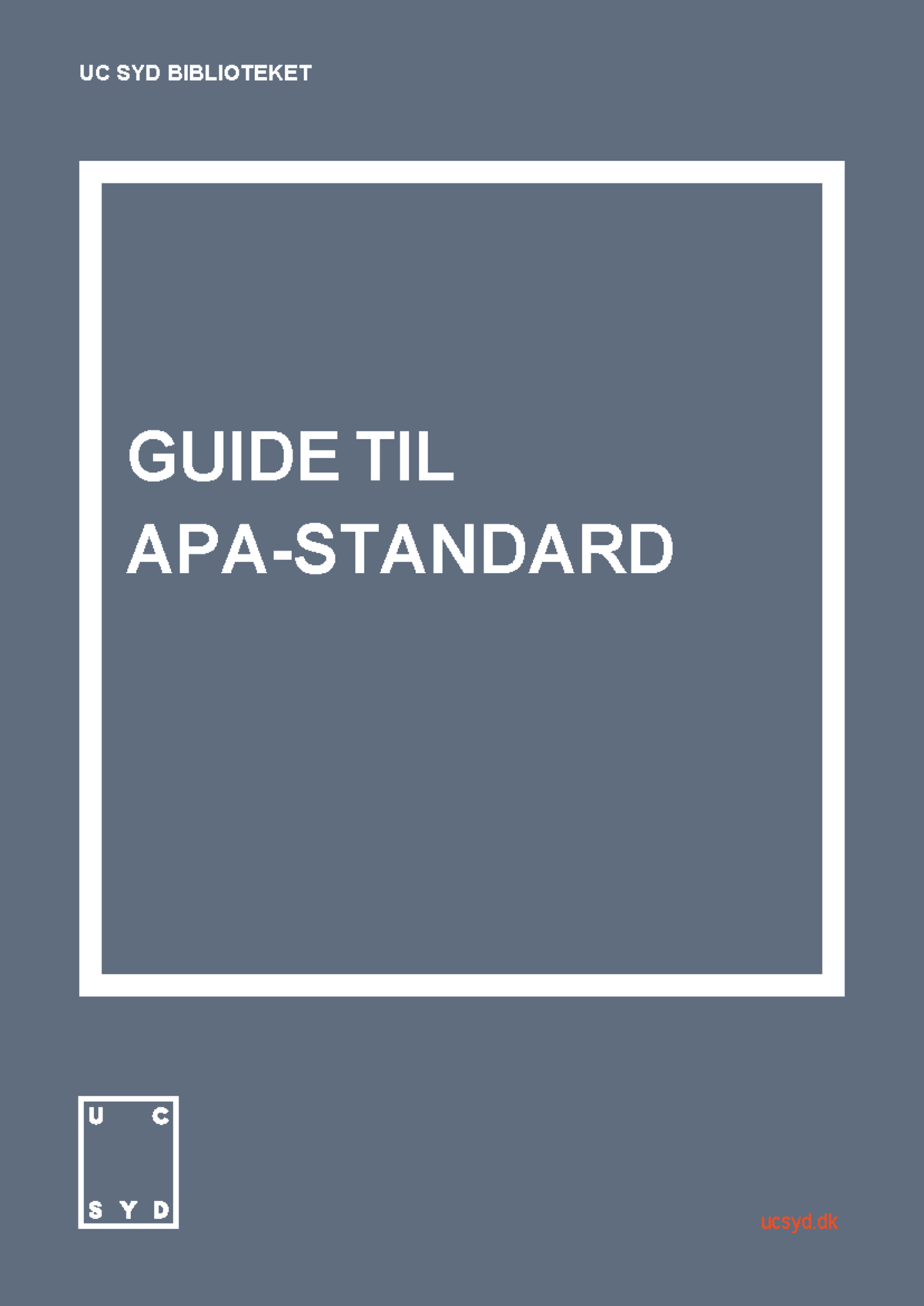 Sådan henviser du korrekt i APA-standard: En guide til UC SYD - Studocu