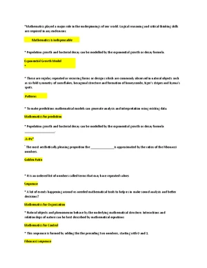 Mathematics in the Modern World - Chapter 1 Summary - Studocu
