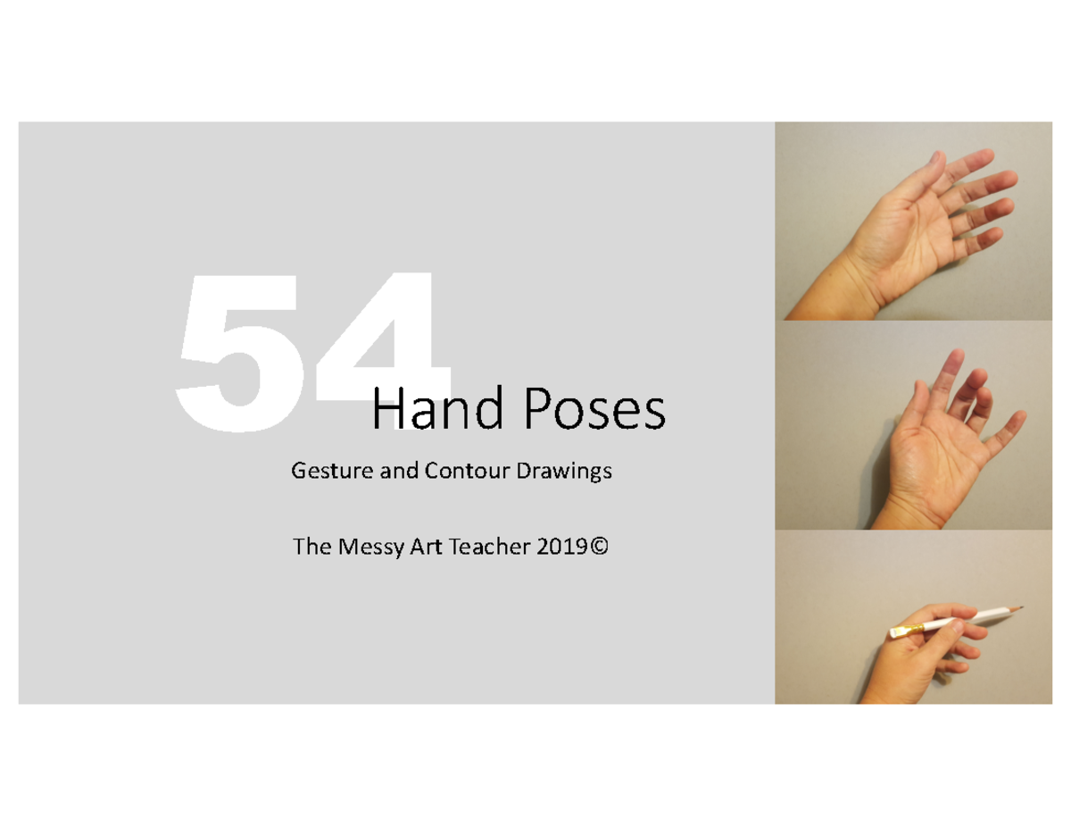 Hands PPT - idk - Gesture and Contour Drawings The Messy Art Teacher ...