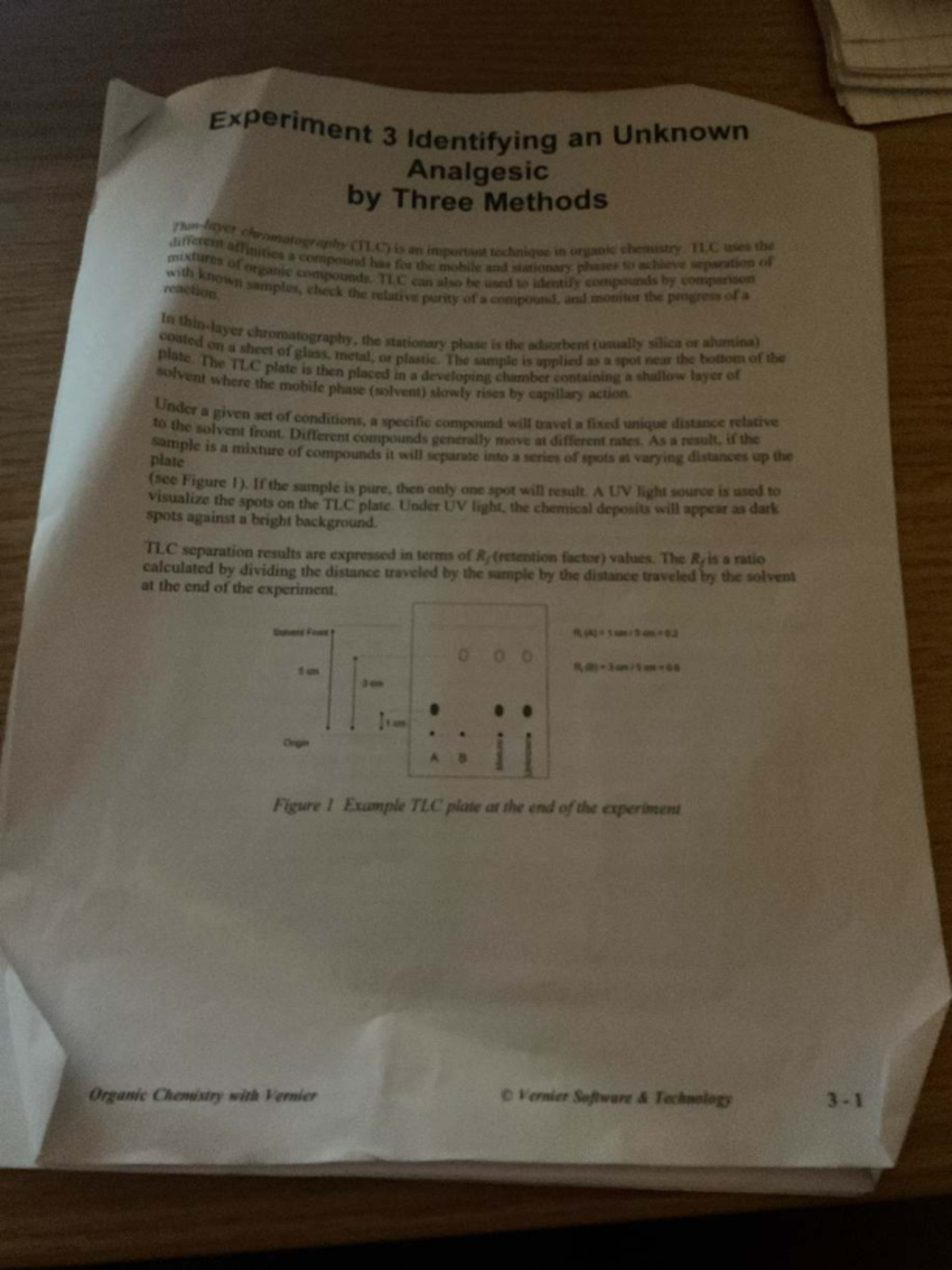 Experiment 3: Identifying Unknown Analgesics via TLC and Melting Point - Studocu