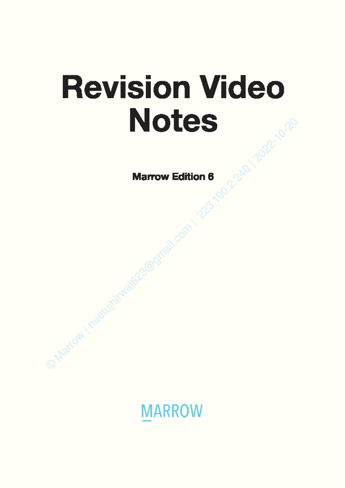 Biochemistry Revision Notes - Marrow Edition 6 (2022) - Studocu