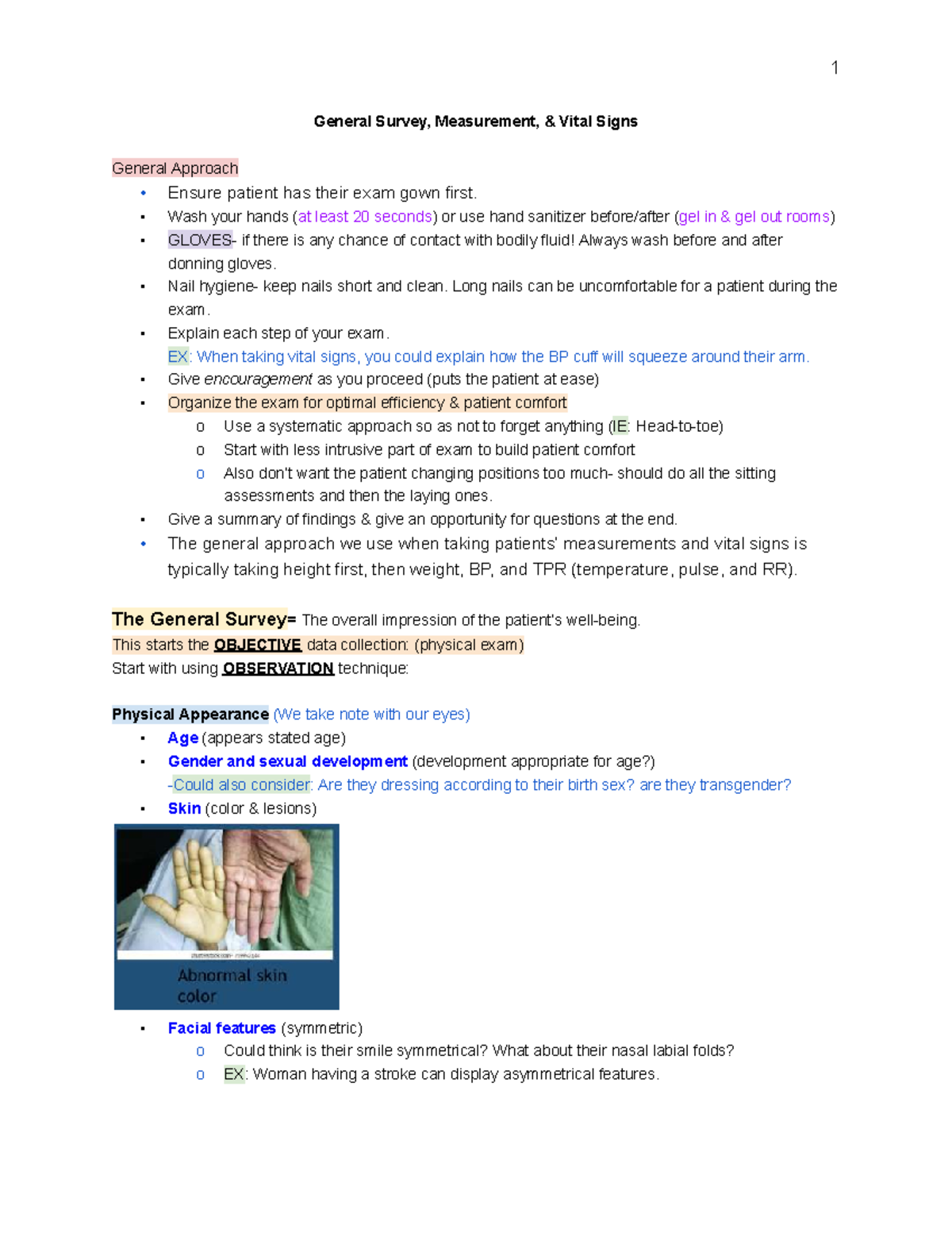 WK2 General Survey, Measurement & Vital Signs Overview (202) - Studocu
